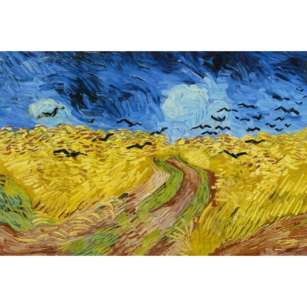 24x36 gallery poster, Wheatfield with Crows, 1890, by Vincent van Gogh ...