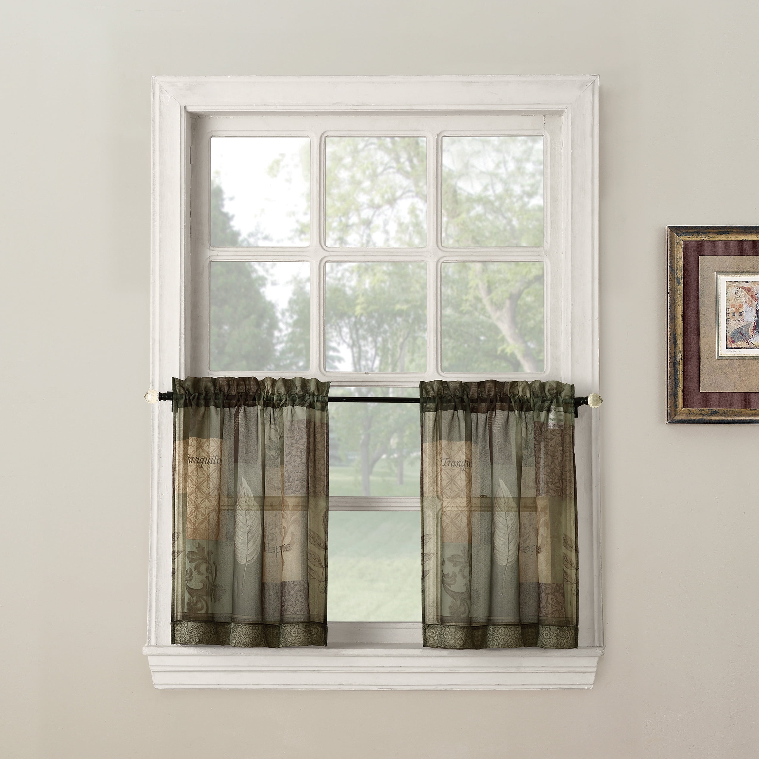 No. 918 Eden Rod Pocket Window Tier Pair - Walmart.com