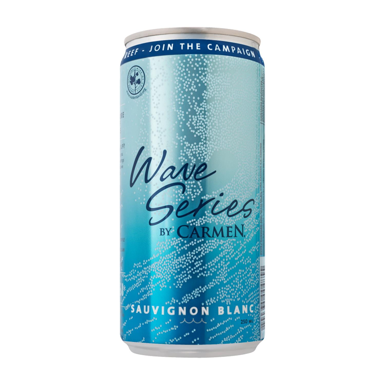 Pack de 24 Vino Blanco Wave Series By Carmen Sauvignon Blanc 250 ml ...