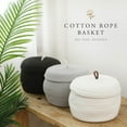 Sea Team Round Cotton Rope Storage Basket with Lid, Decorative Woven ...