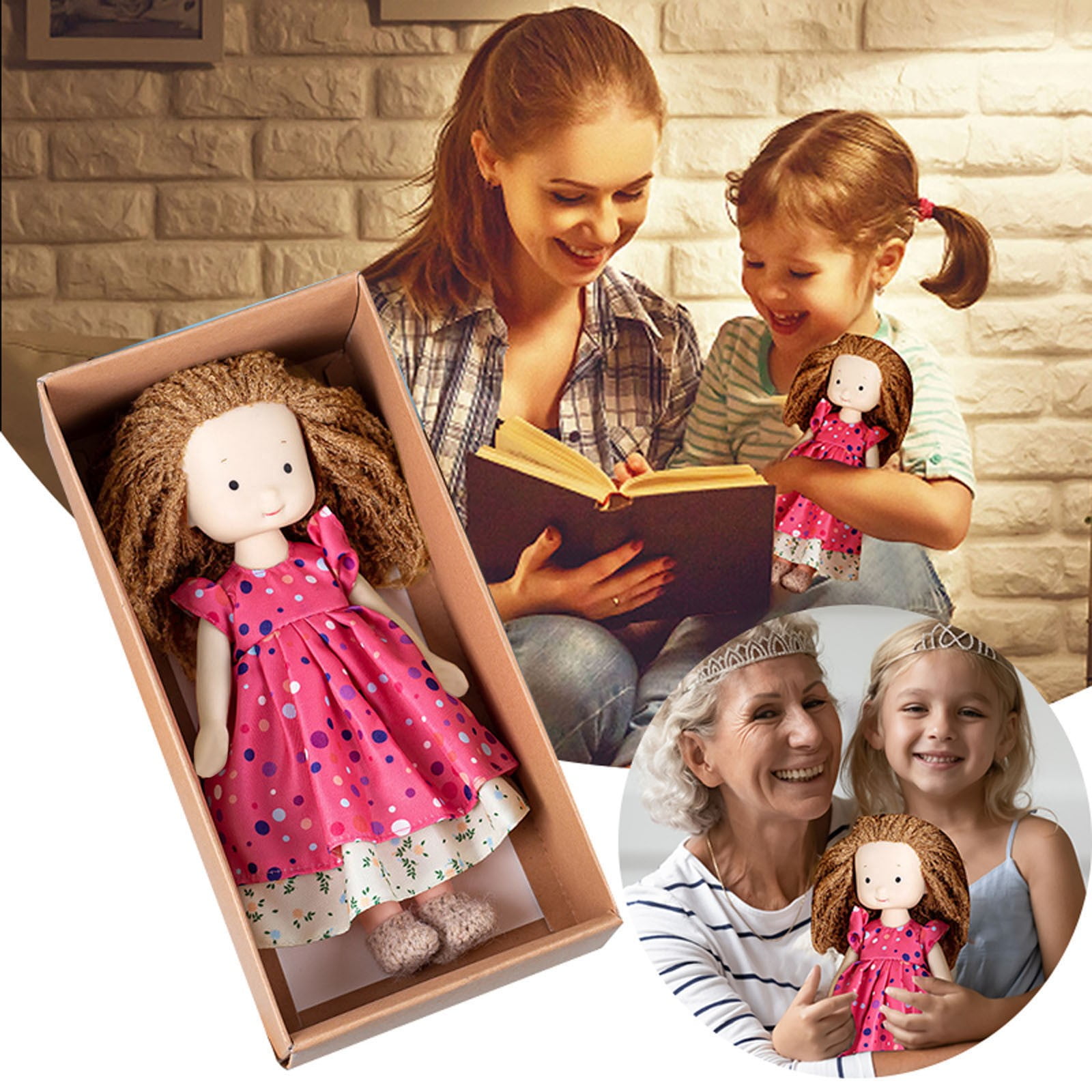 Click here for Hhsfuzhuangggg Baby Girl Doll With Curly Hair Cute... prices