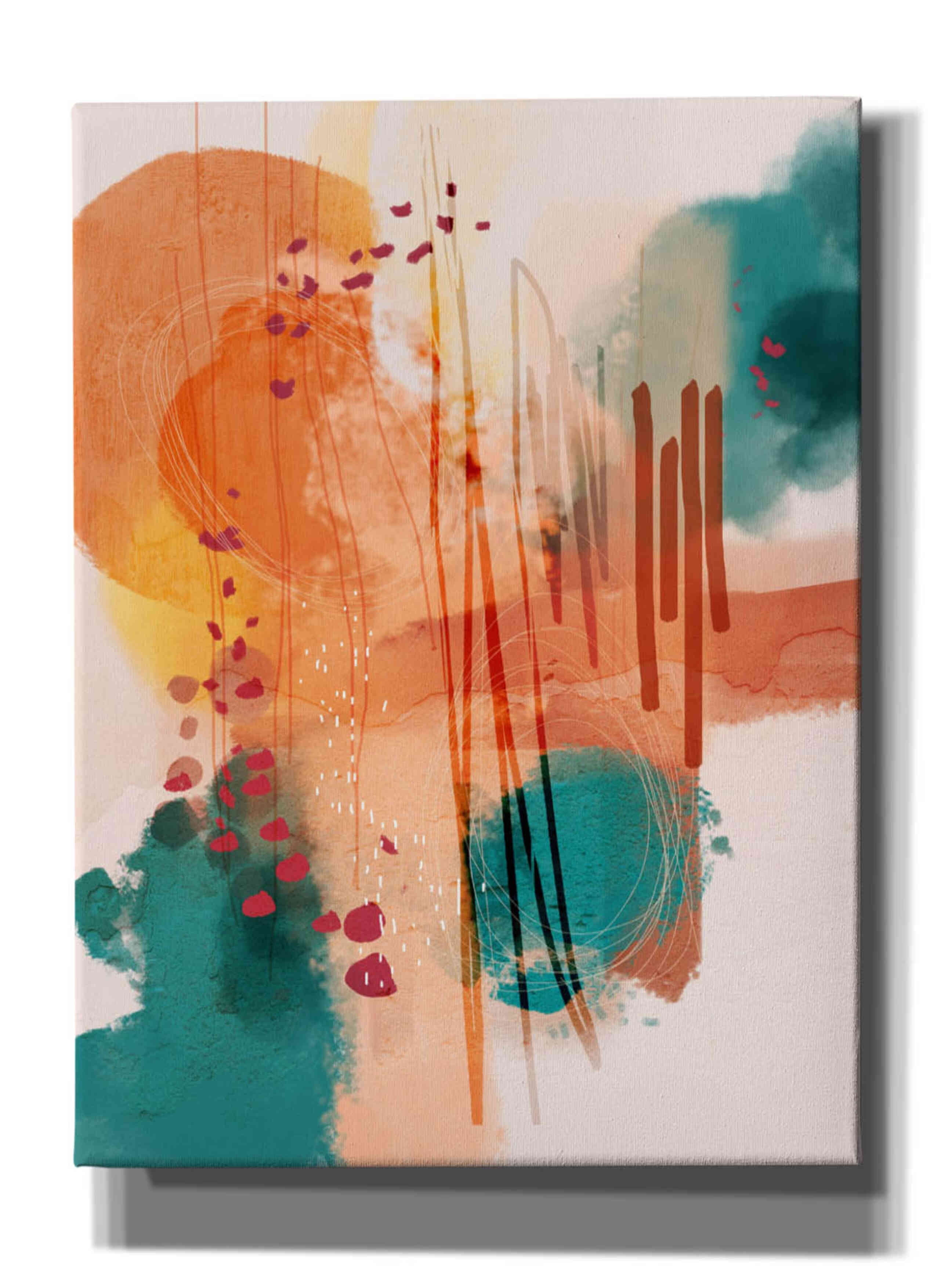Epic Graffiti 'Sunset Moon 01' by Ishita Banerjee Giclee Canvas Wall ...