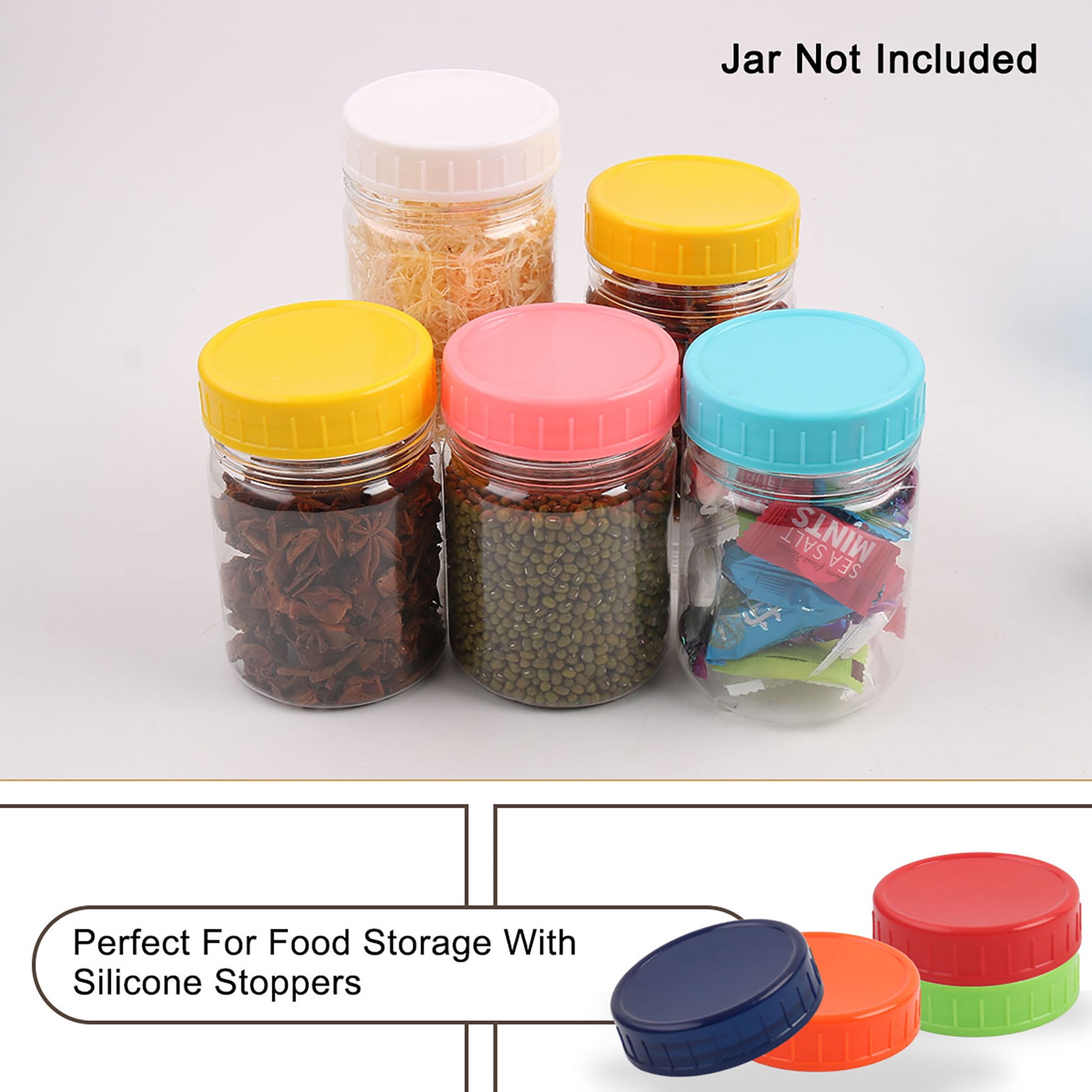 Unique Bargains Plastic Jar Lid Regular and Wide Mouth Canning Jars Top ...