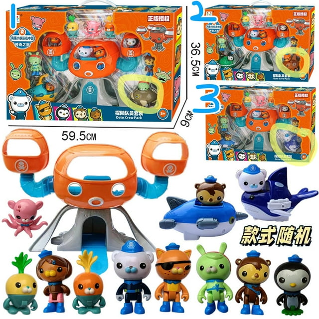 1Set Anime Cartoon Octonauts Figure Captain Barnacles Kwazii Peso Tweak ...