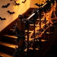 180cm Black Norfolk Pine Vine Garland, Halloween Dark Foliage Hanging ...