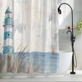 Summer Ocean Lighthouse Shower Curtains for Bathroom, Retro Nautical ...