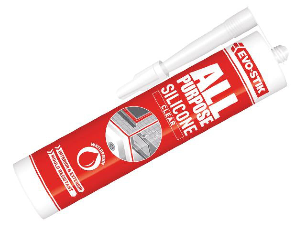 Evo-Stik - 112896 All Purpose Flex Silicone Sealant Clear C20 - Walmart.com