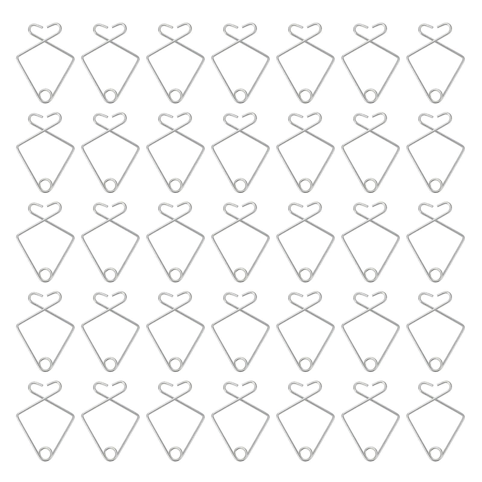 50 Pcs Stainless Steel S Hooks Ceiling Fan Hook T- Bar Squeeze Clip ...