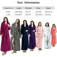 Zfsock Fleece Robe For Women Soft Warm Long Plush Bathrobe Slim Elastic