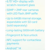 ATT Verge, 64GB, Galactic Blue - Prepaid Smartphone [Locked to ATT ...