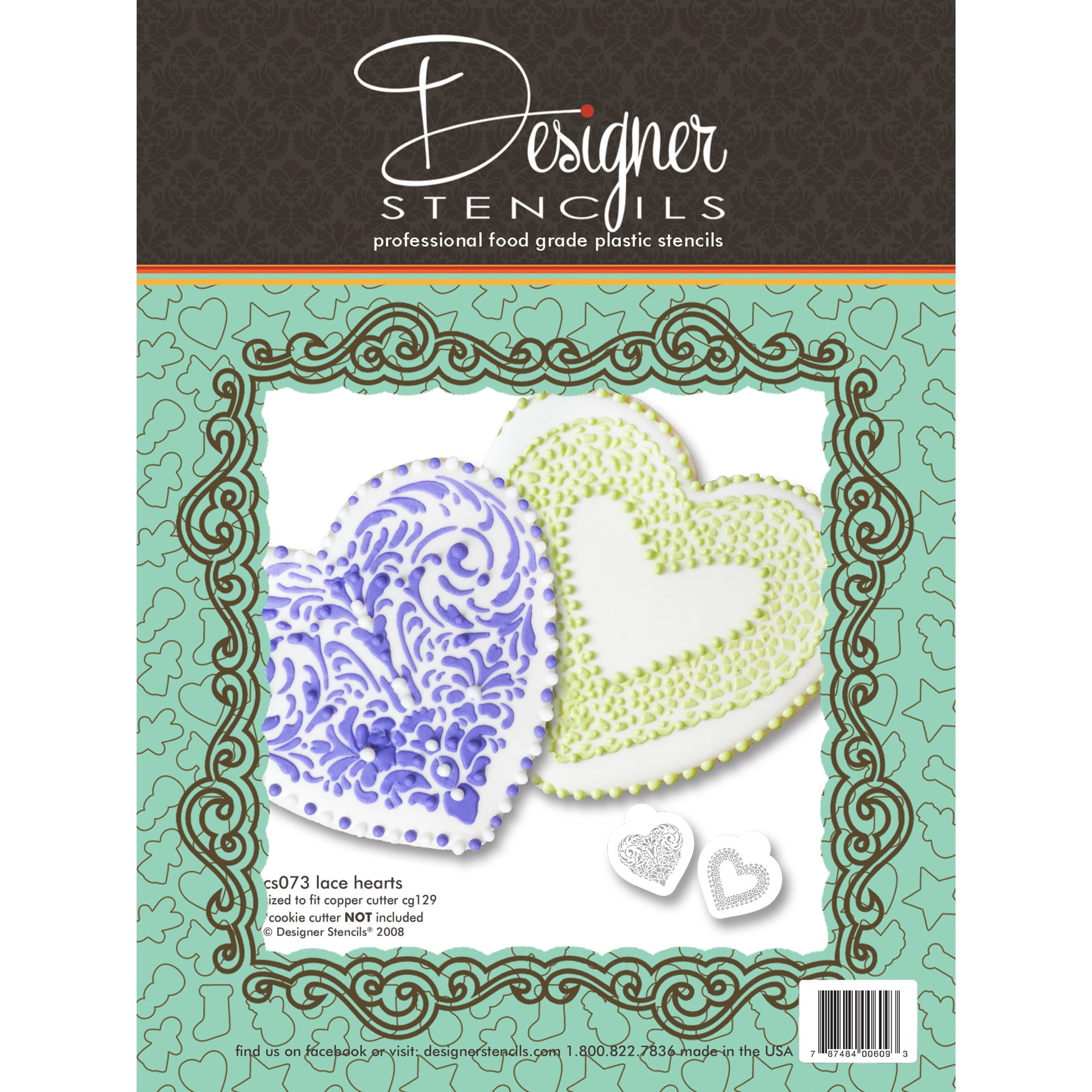 Lace Heart Stencil Set (no cutter) by Designer Stencils - Walmart.com