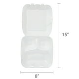 Value Star Foam 8.5-inch Foam 3 compartment Hinged Lid Trays - Walmart.com