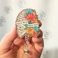 Inhale Peace Exhale Chaos Badge Reel: Floral Rib Cage Design - Walmart.com