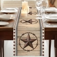 Brown Star Wooden Burlap Cotton Table Runner 13x120 Inches Long ...