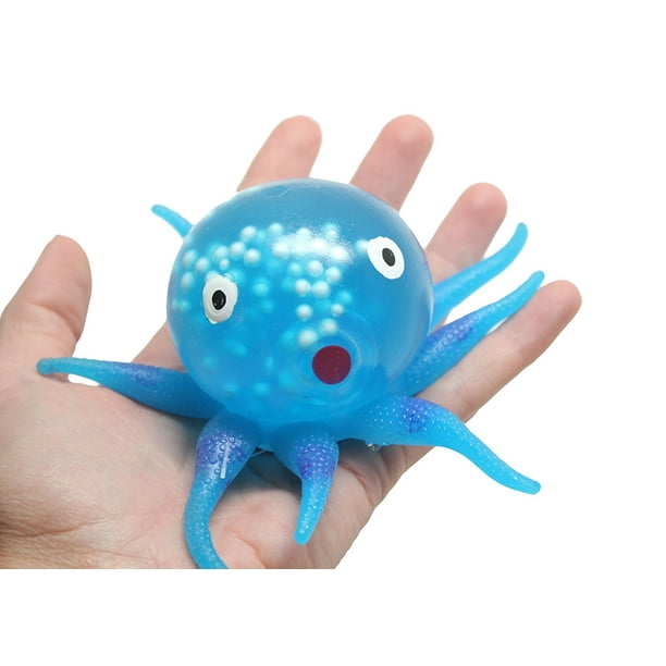 (BLUE) Gel Octopus Stress Ball - Squishy Toy - Sensory Fidget - Walmart ...
