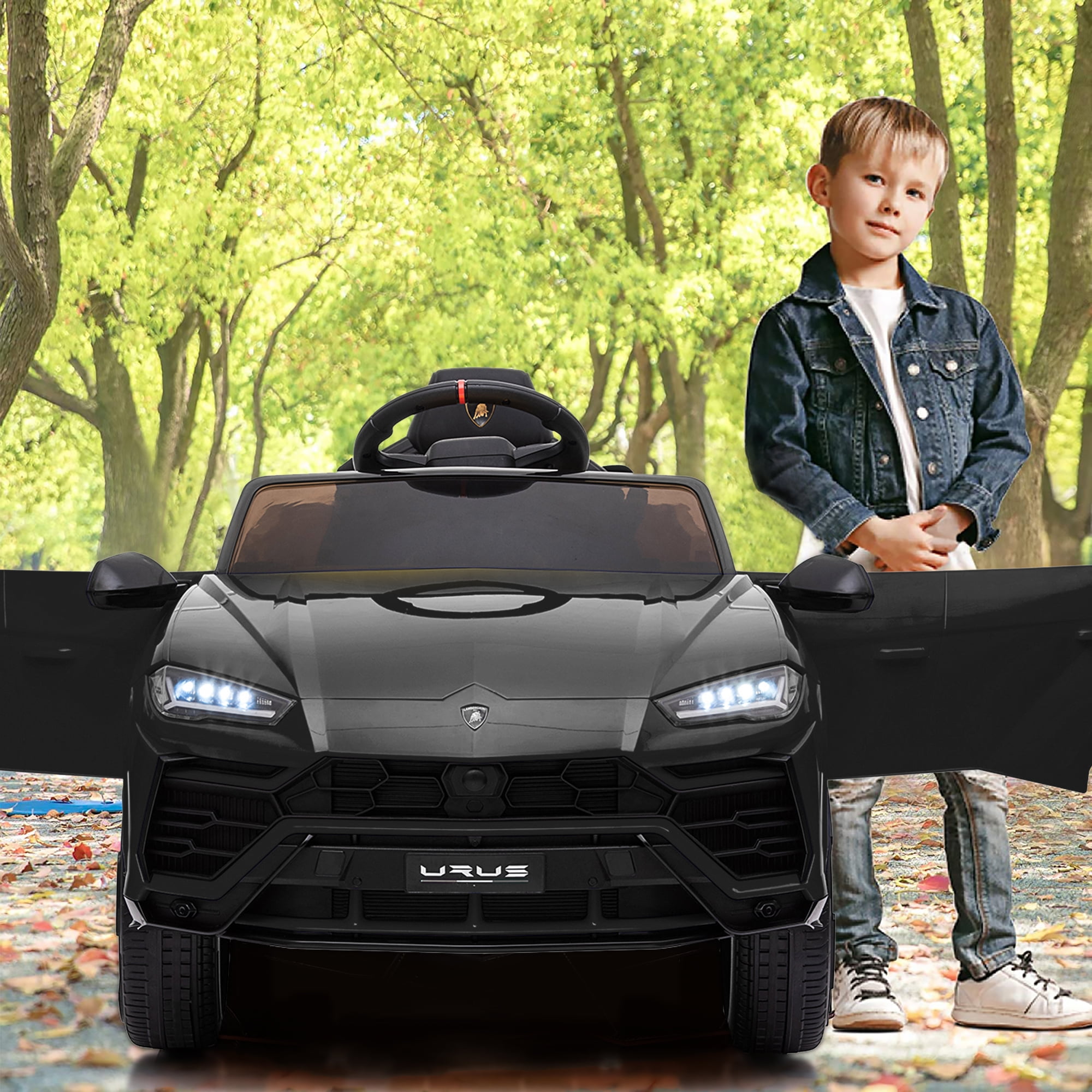 12V Licensed Lamborghini Ride on Toy, SEGMART Battery Electric 4 Tries ...