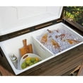 Tommy Bahama 100 Quart Rolling Wood Cooler, Outdoor Ice Chest Cart with ...