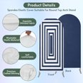 Abstract Art Wedding Arch Cover 6.6Ft Modern Blue Concentric Squares ...