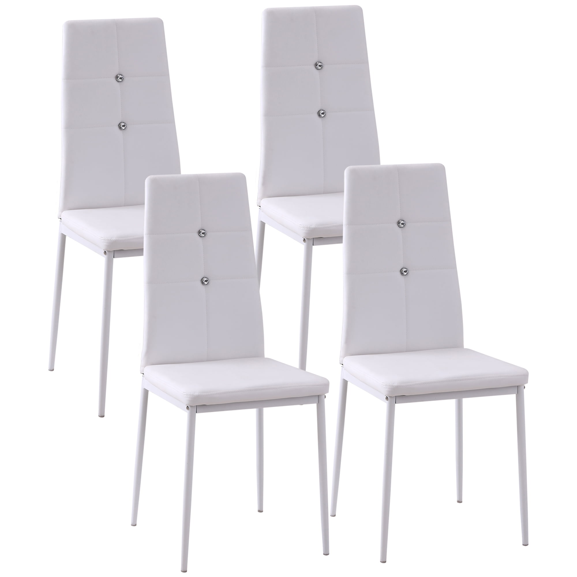Click here for Homcom Dining Chairs Set Of 4  Faux Leather Side C... prices
