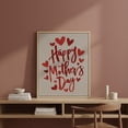 ARTVORA Mother's Day Wall Art with Red Hearts Typography, Heartfelt ...