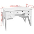 VidaXL Computer Desk Office Table for Home, Muebles Wood Workstation ...