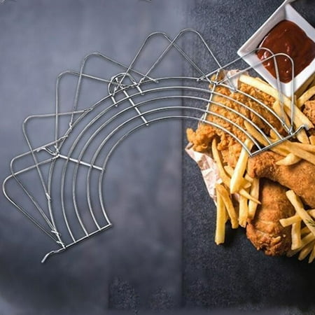 Stainless Steel Semicircle Steam Rack Drain Oil Filter Rack Kitchen ...