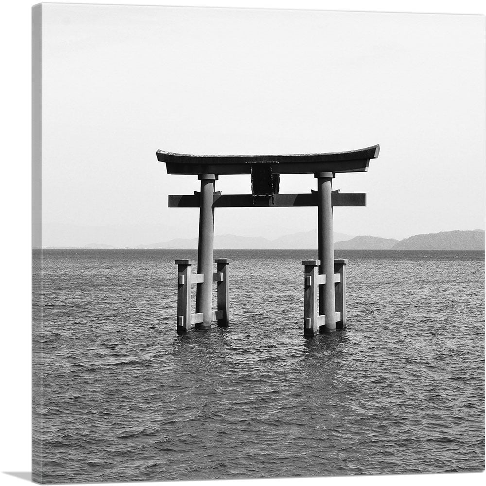 ARTCANVAS Floating Japan Torii Gate Miyajima Shrine Lake Biwa Square ...