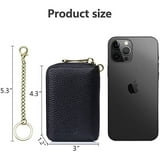 Imeetu RFID Credit Card Holder, Leather Women Card Case Wallet with Keychain Window, Peacock ...