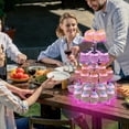 4 Tier Round Pink Cupcake Stand Holder Tower Display - Walmart.com