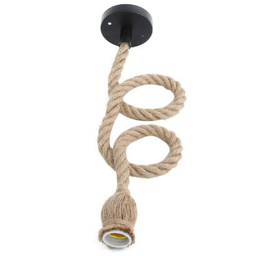 Burlap Fabric Light Brown Electric Drum Pendant Lamp - Walmart.com