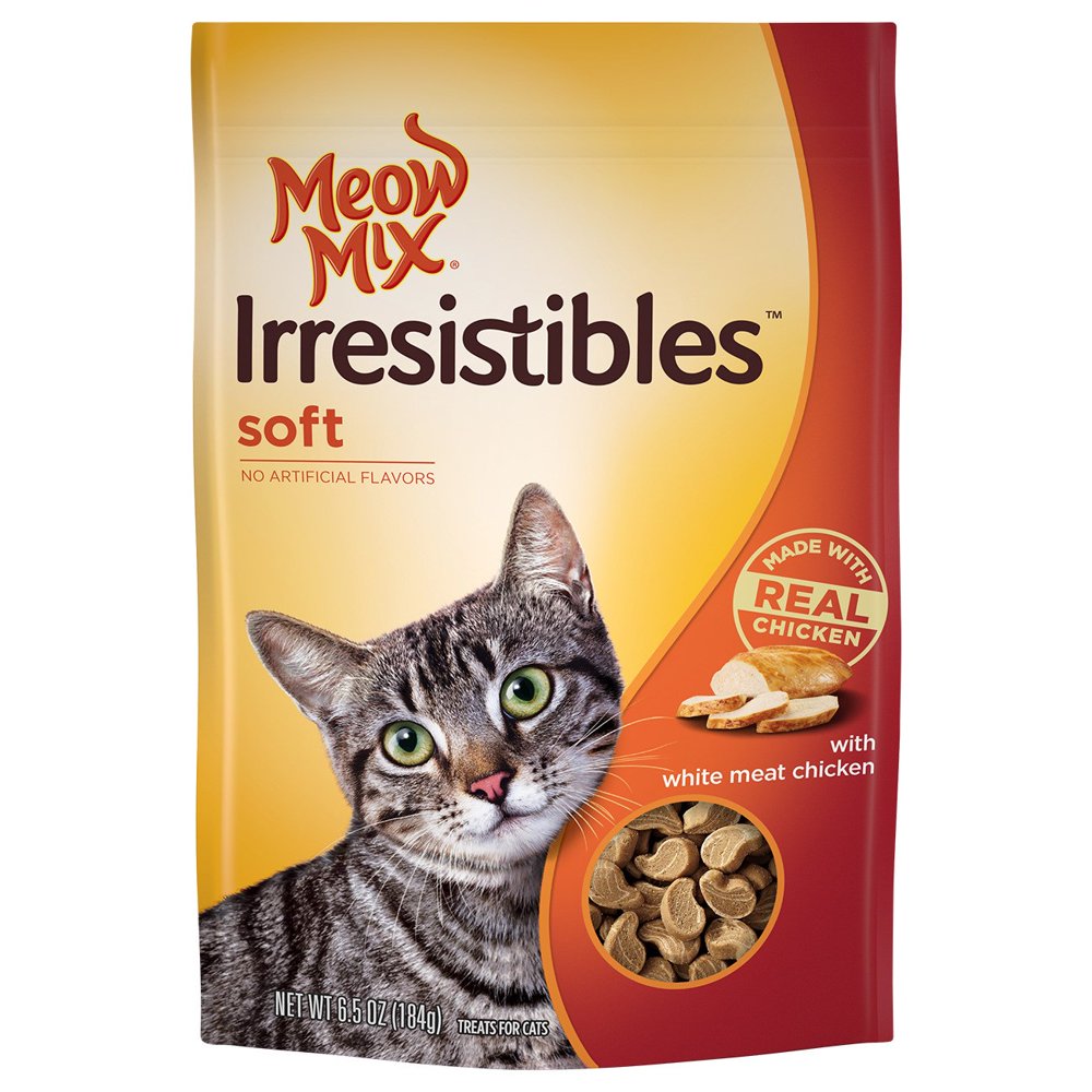 Meow Mix Irresistibles Cat Treats, Soft With White Meat Chicken, 6.5 ...