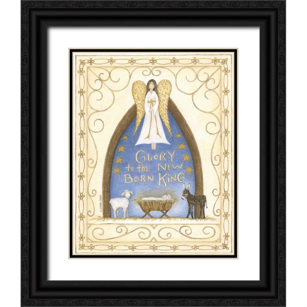 Shamp, Cindy 15x18 Black Ornate Wood Framed with Double Matting Museum ...