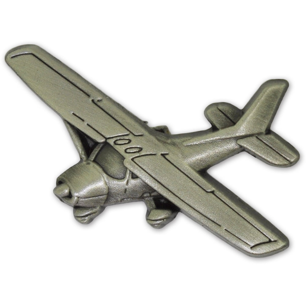 Antique Silver 3D Propeller Airplane Flying Lapel Pin 1 - Walmart.com