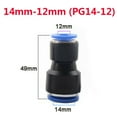 Reducer Straight Push-In Fittings Pneumatic Line Tube Hose Connector ...