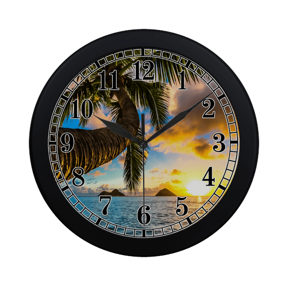 SUNENAT Beautiful Lanikai Kailua Beach Sunrise in Hawaii Round Quartz ...