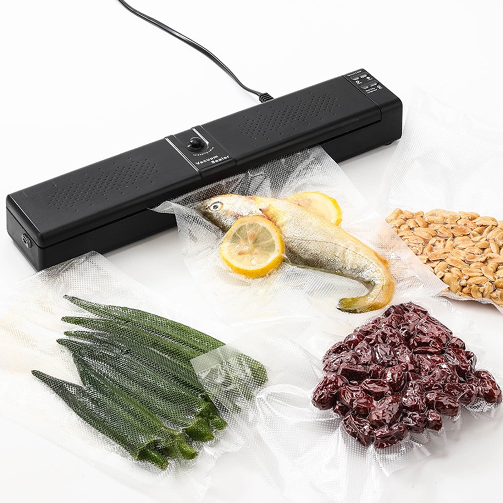 Rkstn Vacuum Sealing Machine 65kpa Powerful Vacuum Sealer  One-Feel Automatic Sealer With External Vacuum System For All Saving Needs dry Moist Fresh
