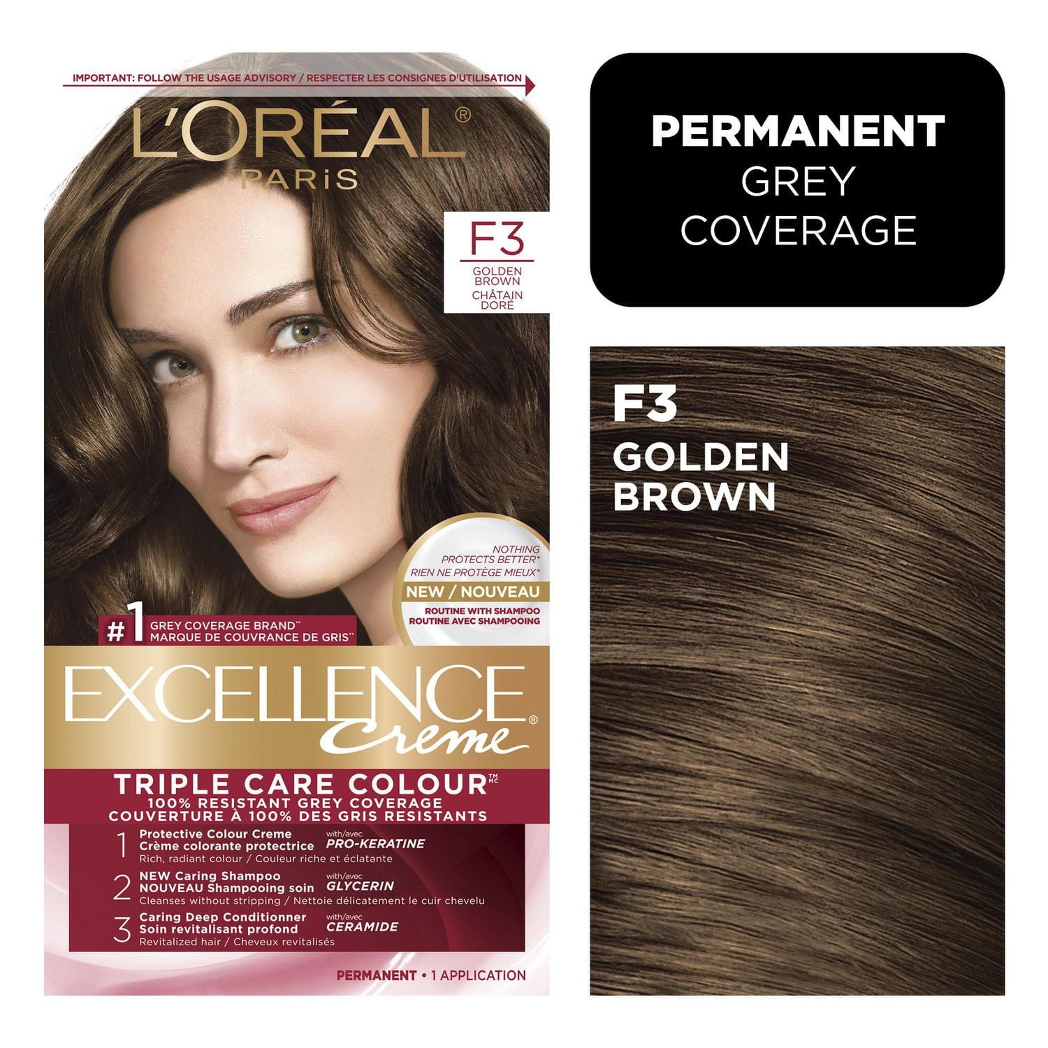L'Oréal Paris Permanent Hair Colour Excellence Crème, 1 EA, 1 Pack ...