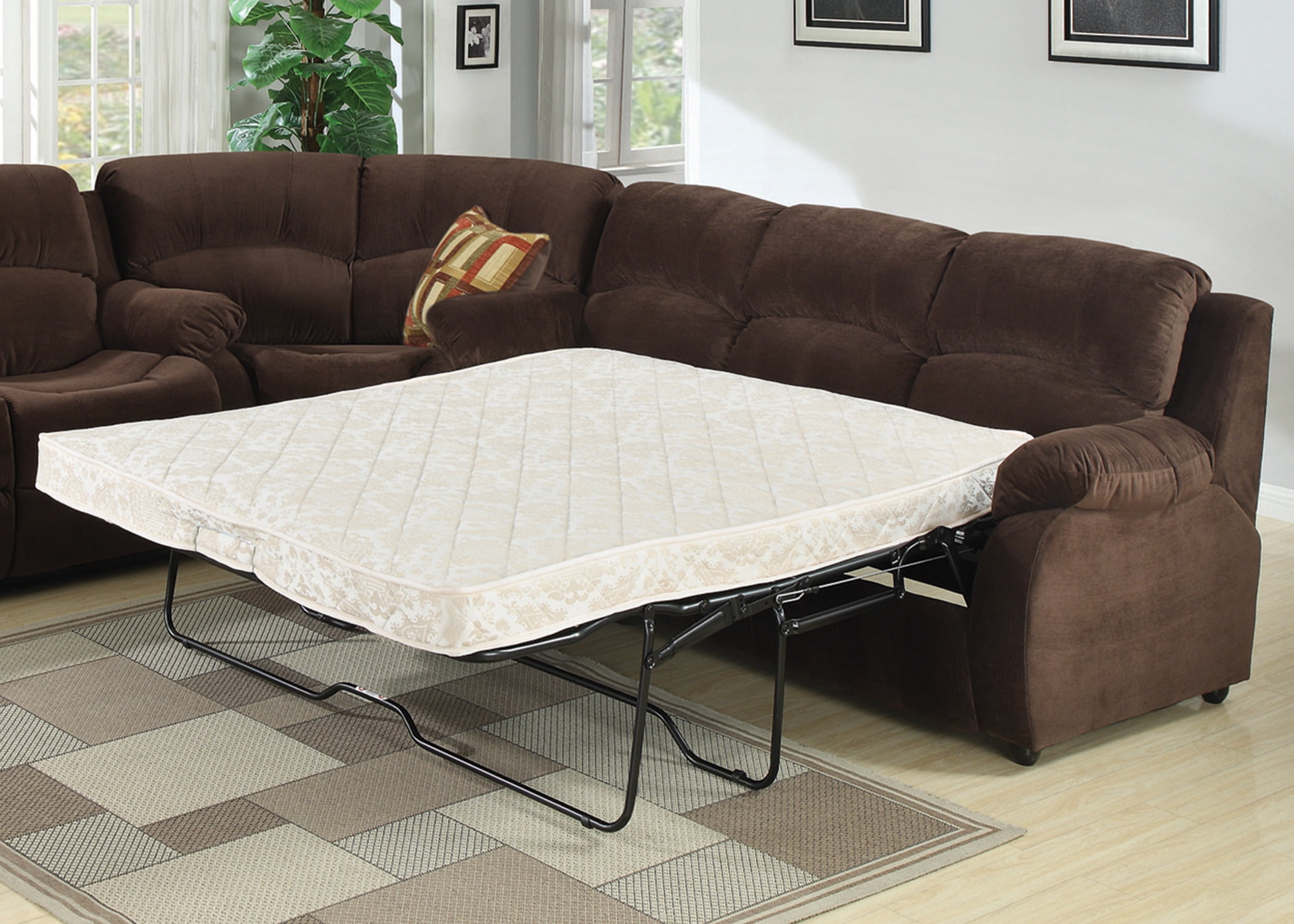 AC Pacific Tracey Queen Sofa Bed, Brown - Walmart.com