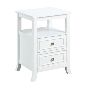 HOMCOM Side End Table with Storage Drawer and Shelf Set of 2 - Walmart.com