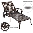 Gretop Cast Aluminum Patio Lounge Chair,Adjustable Reclining Chaise ...