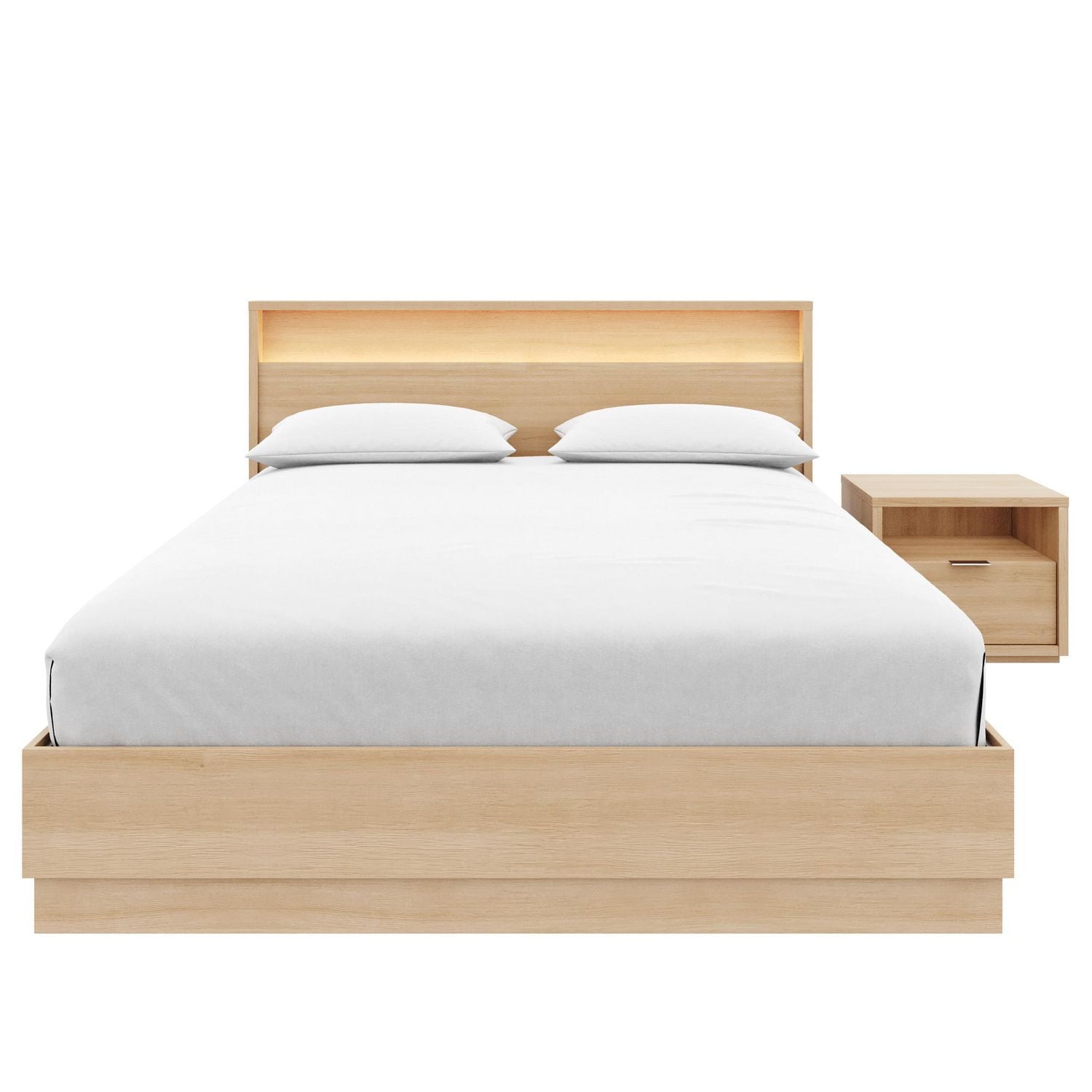 Click here for Nexera Harlow 3 Piece Bedroom Set With Slatted Bed... prices