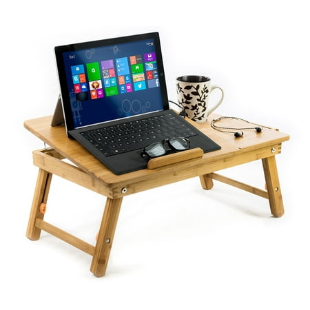 Aleratec Bamboo Laptop Stand / Lap Desk for Devices Up to 15 Inches ...