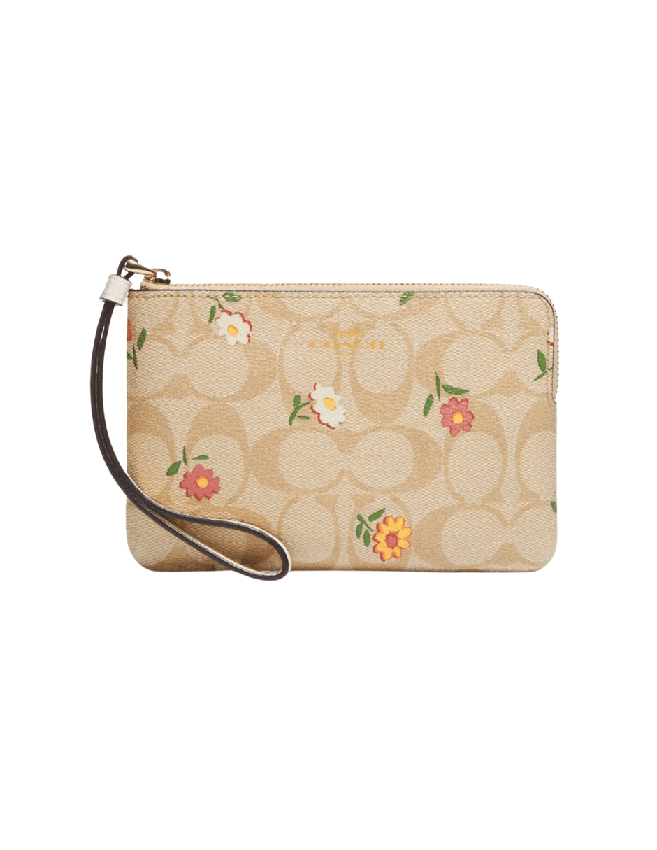 Monedero Coach Estampado Floral Beige | Walmart en línea