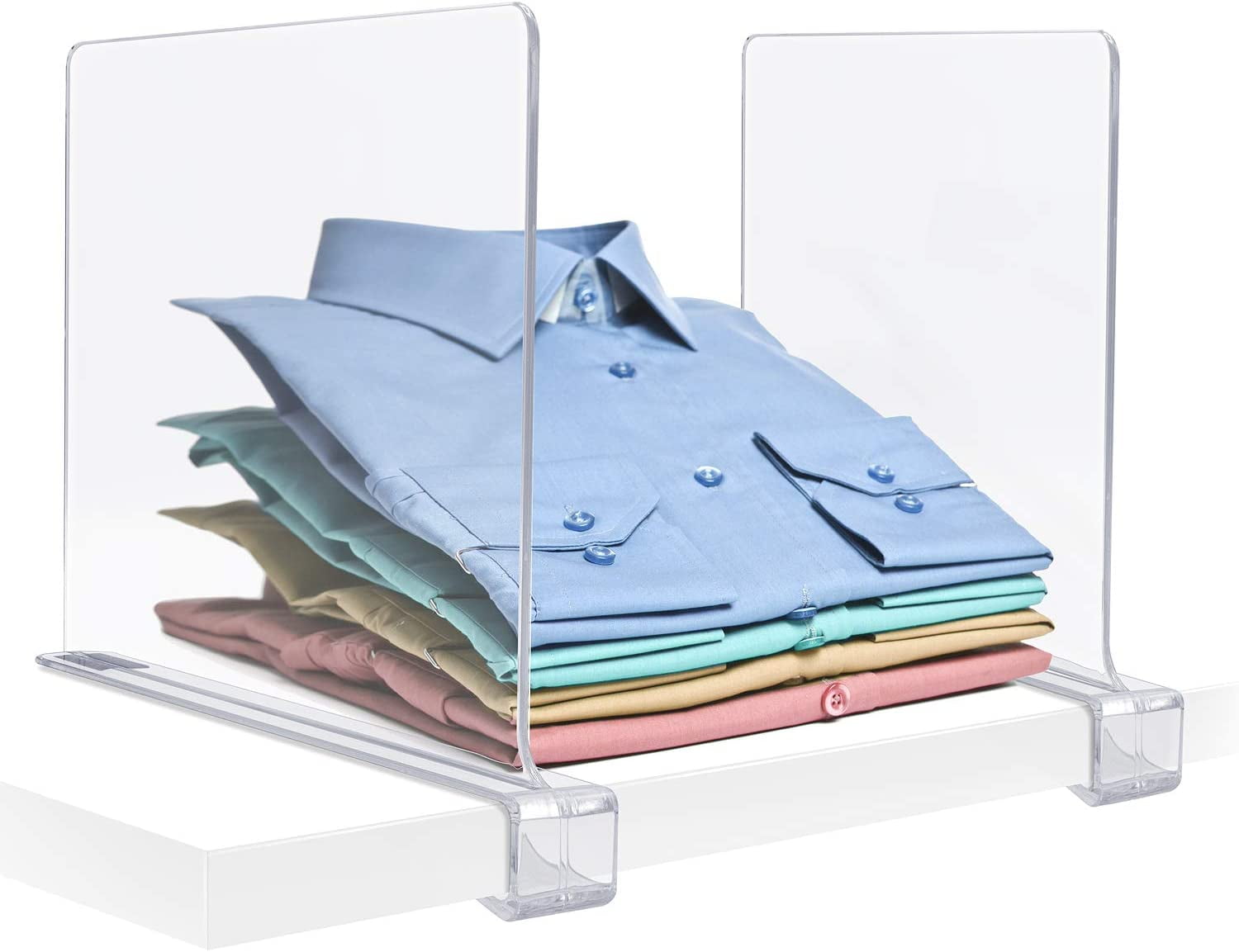 Vive Comb Clear Acrylic Shelf Dividers, Closet Vertical Organizer for ...