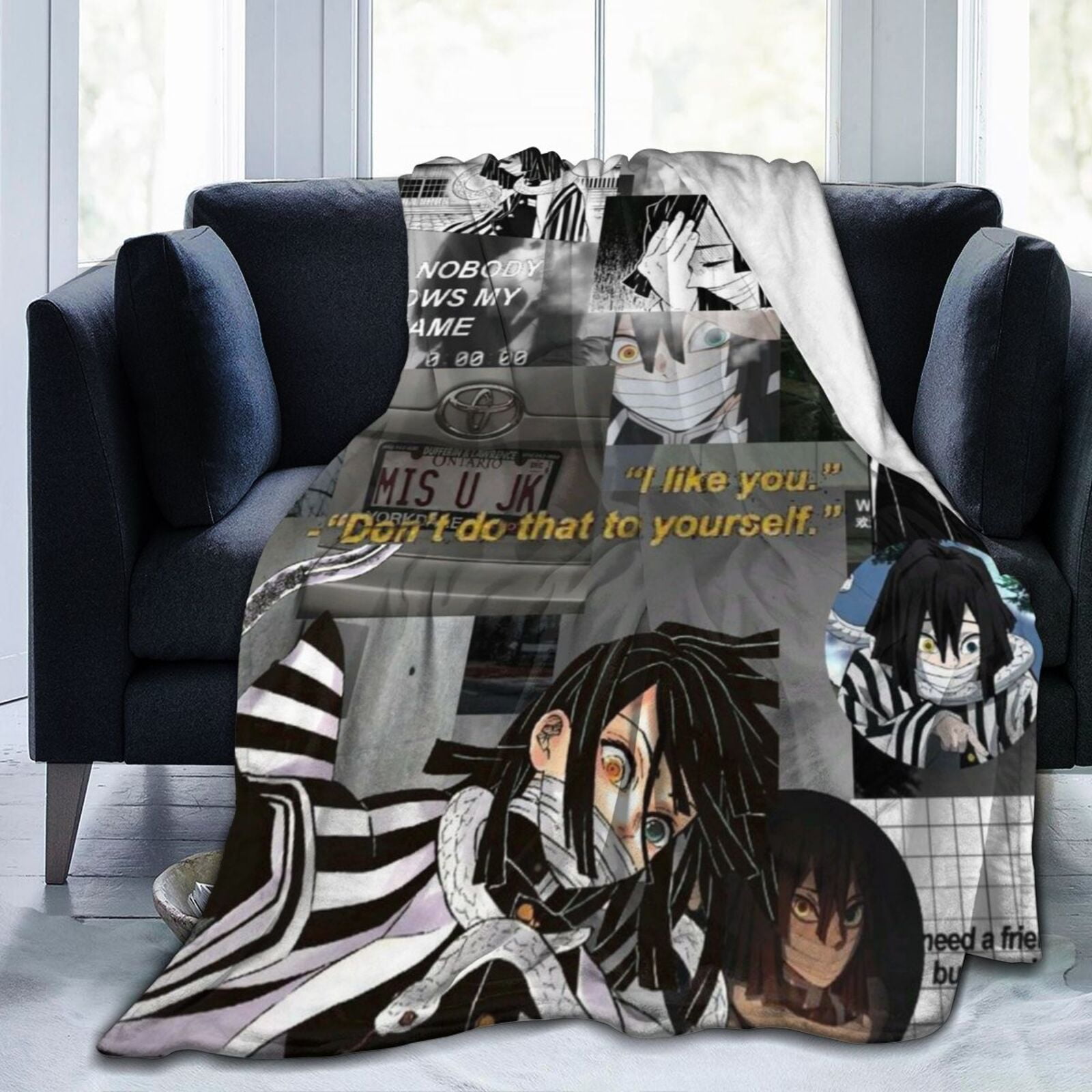 Click here for Ltyncd Ultra Soft Throw Plush Demon Iguro Obanai B... prices