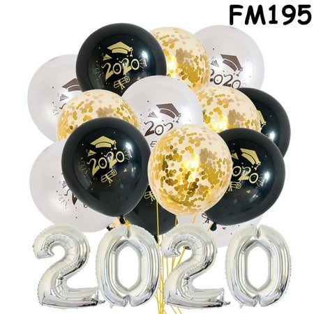 2020 Graduation Party Decorations Latex Balloons Gold Confetti Balloons ...