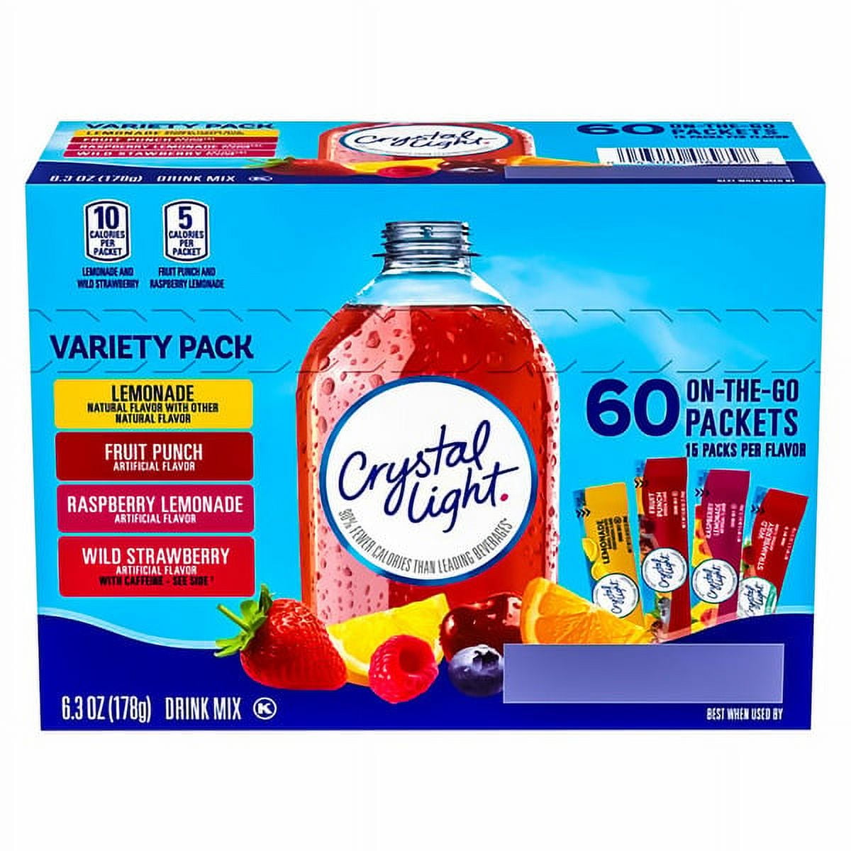 Individual Crystal Light Packs Crystal Light Powdered Drink Mix