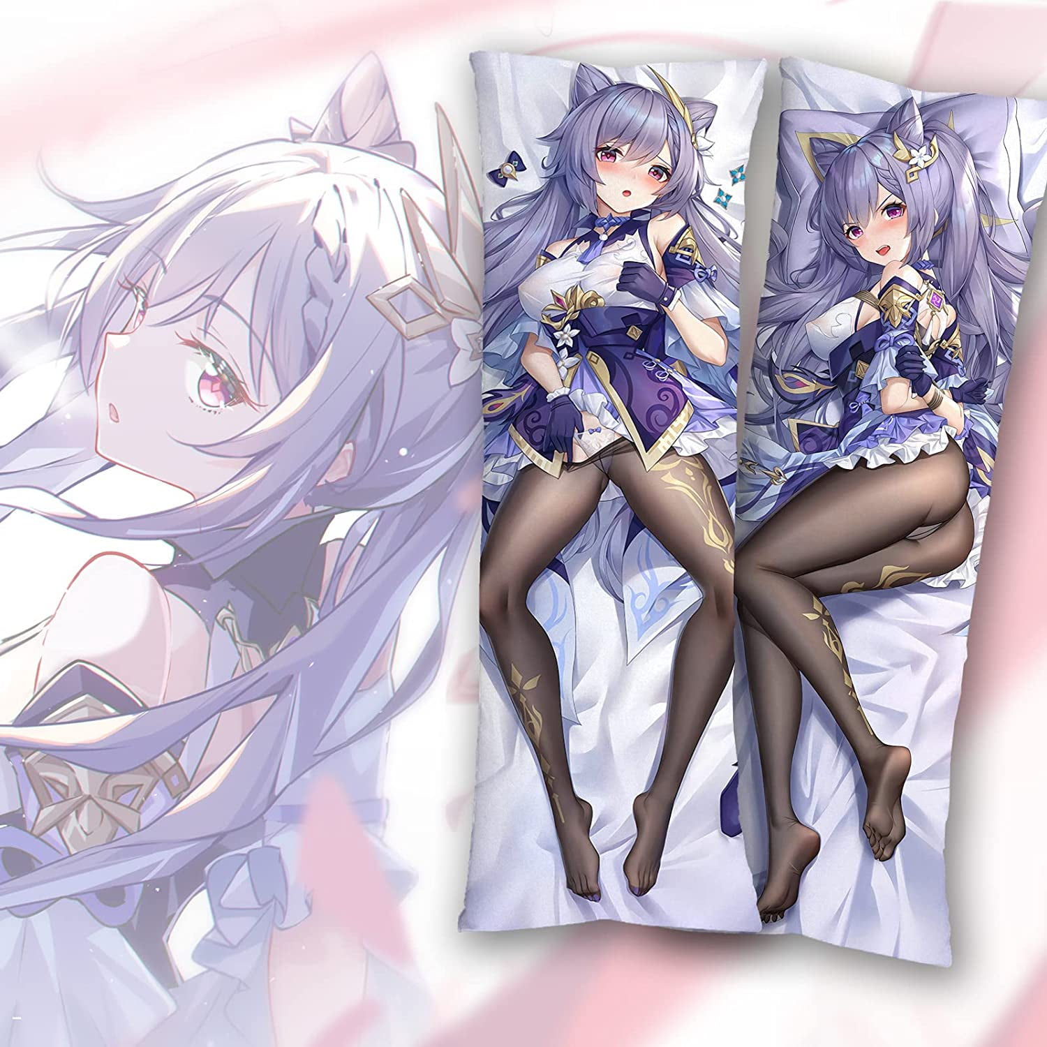 HTAIGUO Pillowcase Keqing Body Pillow Case Cover Dakimakura 59"x20 ...