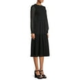 Time and Tru Women’s Long Sleeve Smocked Tiered Dress - Walmart.com