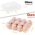 80-Pack Plastic Egg Cartons, 12-Count Clear Blank Cartons with 3x4 ...